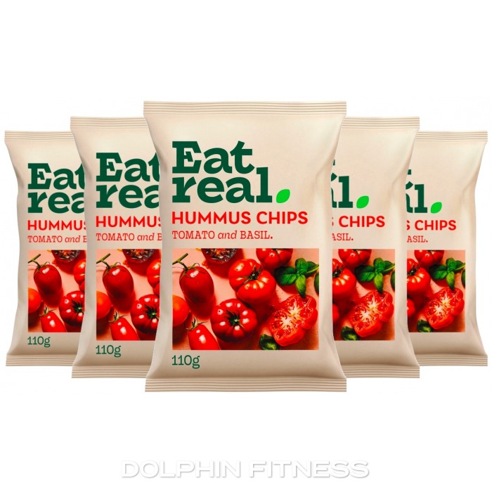 Eat Real Hummus Chips Tomato & Basil 10 x 110g
