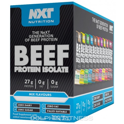 NXT Nutrition Beef Protein Isolate (20 Sachets) Mixed Selection Box