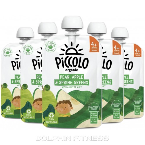 Piccolo Pear Apple & Spring Greens 5 x 100g