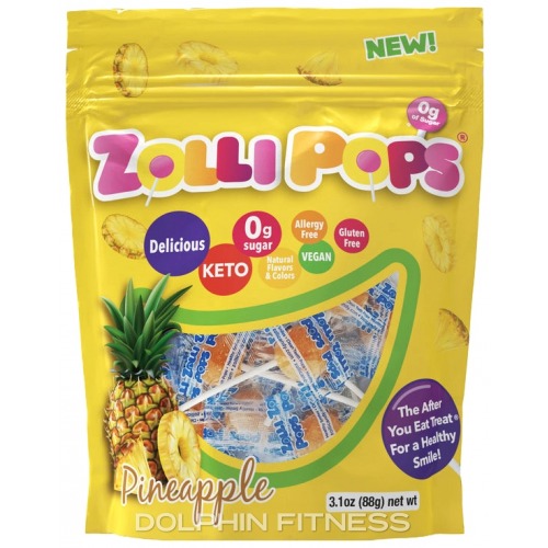 Zolly Candy Zollipops Sugar Free Pineapple Lollipops 88g