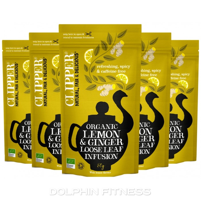 Clipper Organic Lemon Ginger Infusion Loose Leaf Tea 6 x 80g