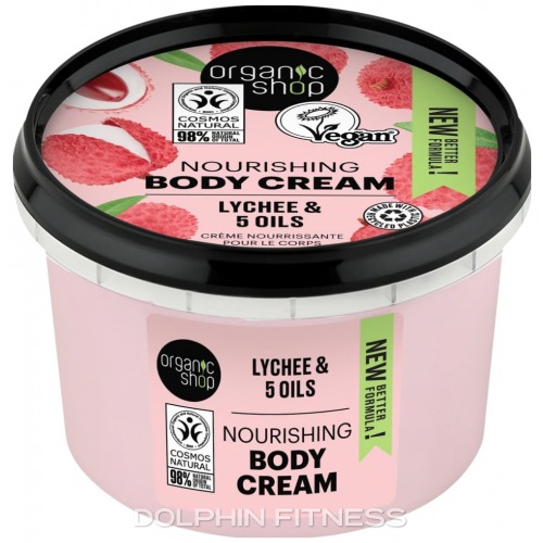 Organic Shop Nourishing Body Cream Lychee & 5 Oils 250 ml