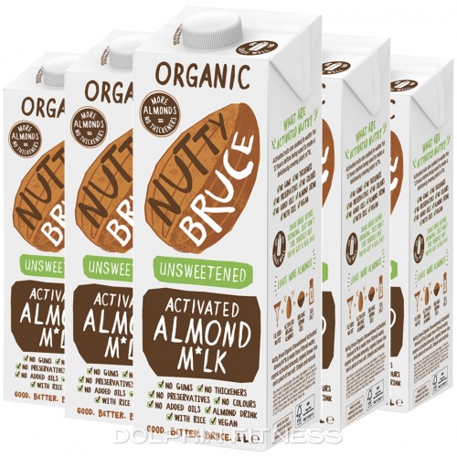 Nutty Bruce Unsweetened Activated Almond M*lk 6 x 1L
