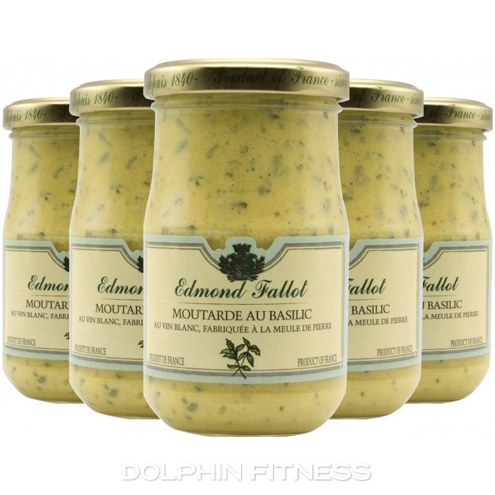 Edmond Fallot Dijon Mustard With Basil 12 x 205g
