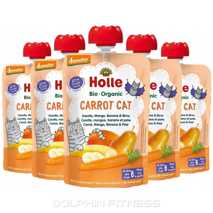 Holle Organic Carrot Cat Pouch Carrot, Mango, Banana & Pear 12 x 100g