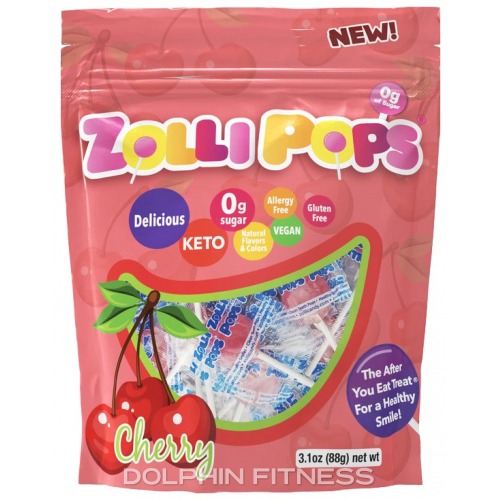 Zolly Candy Zollipops Sugar Free Cherry Lollipops 88g