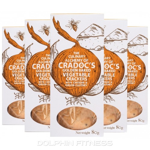 Cradoc's Vegetable Crackers with Cheddar & Onion Chutney 6 x 80g
