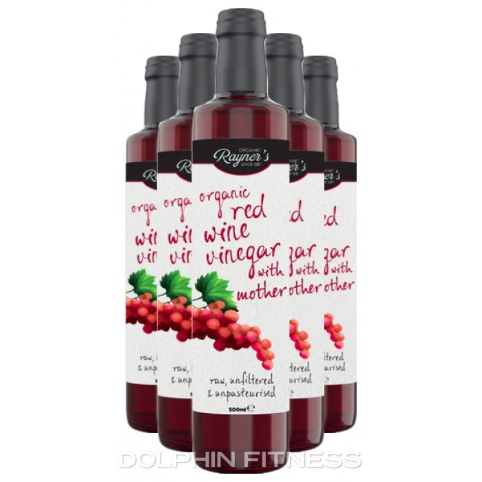Rayner's Organic Red Wine Vinegar with Mother 6 x 500 ml
