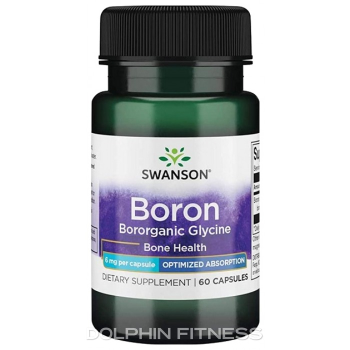 Swanson Boron Boroganic Glycine 6 mg 60 Capsules