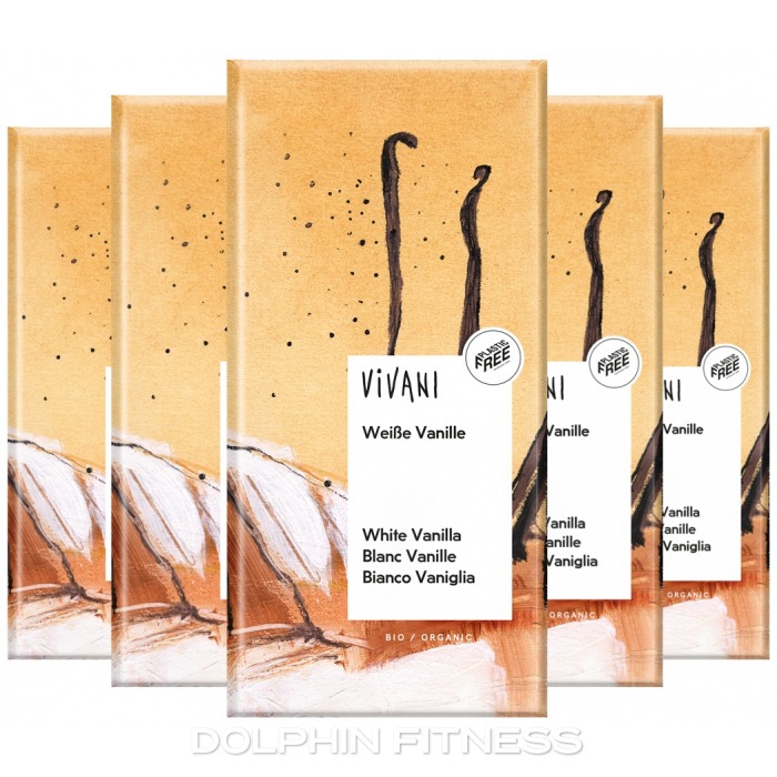 Vivani White Chocolate with Bourbon Vanilla 10 x 80g