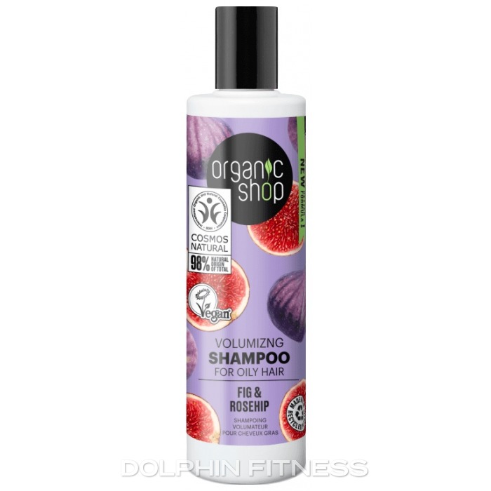 Organic Shop Volumizing Shampoo For Oily Hair Fig & Rosehip 280 ml