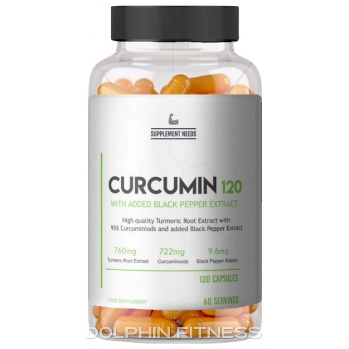 Supplement Needs Curcumin with Black Pepper Extract 120 Capsules