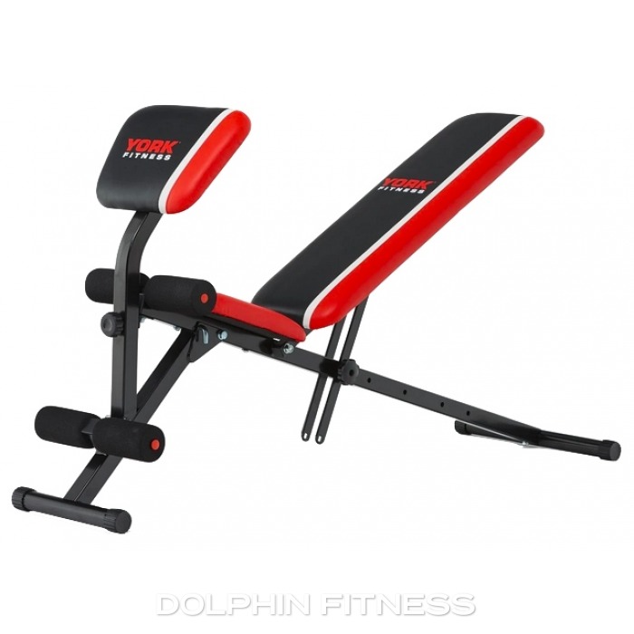 York Warrior 2 in 1 Dumbbell & Ab Bench with Curl