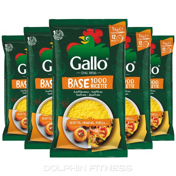 Gallo Base Risotto Rice with Saffron 5 x 1 kg