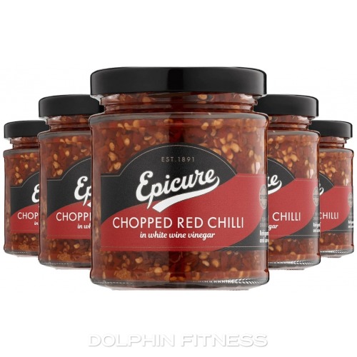 Epicure Chopped Red Chillies In White Wine Vinegar 6 x 180g