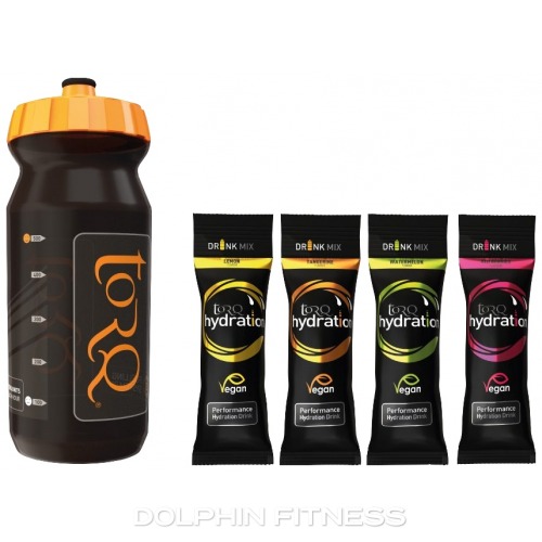 TORQ Hydration Powder Pack 500 ml Bottle + 8 Mixed Sachets
