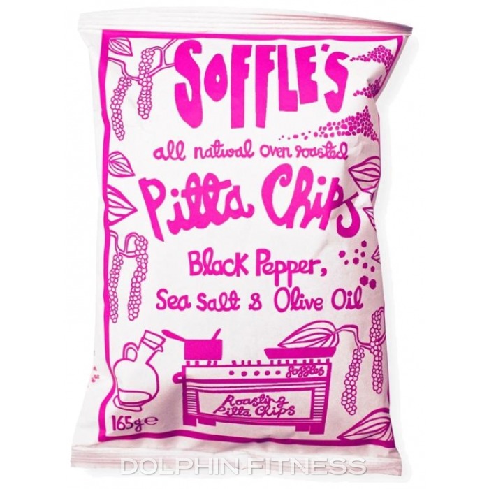 Soffles Black Pepper, Olive Oil and Sea Salt Pitta Chips 1 x 165g