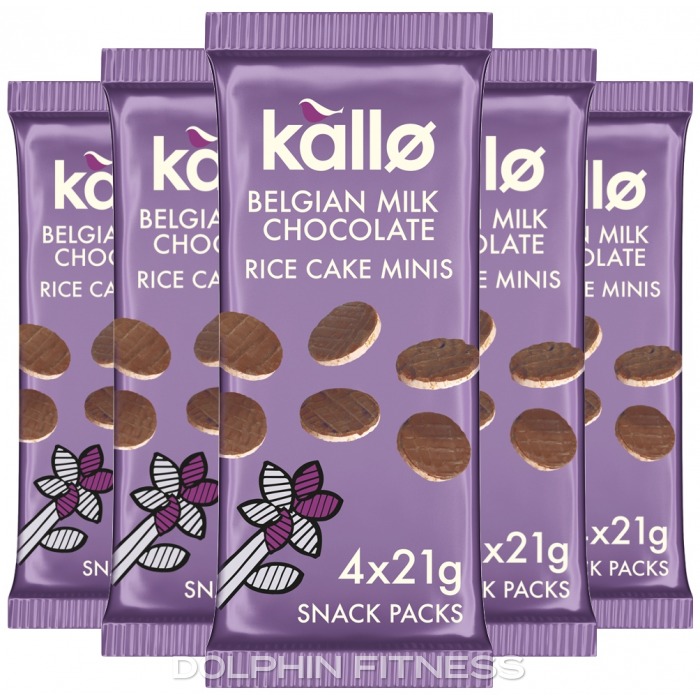 Kallo Belgian Milk Chocolate Mini Rice Cakes 9 x 4 x 21g
