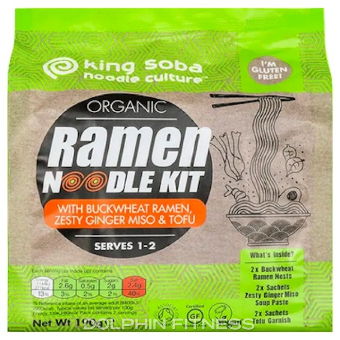 King Soba Organic Buckwheat Ramen Noodle Kit Zesty Ginger Miso & Tofu 1 ...