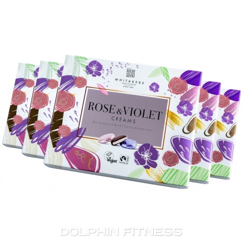 Whitakers Chocolates Rose & Violet Cremes 8 x 200g