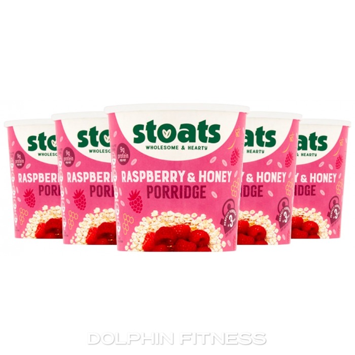 Stoats Raspberry & Honey Porridge Pot 16 x 60g