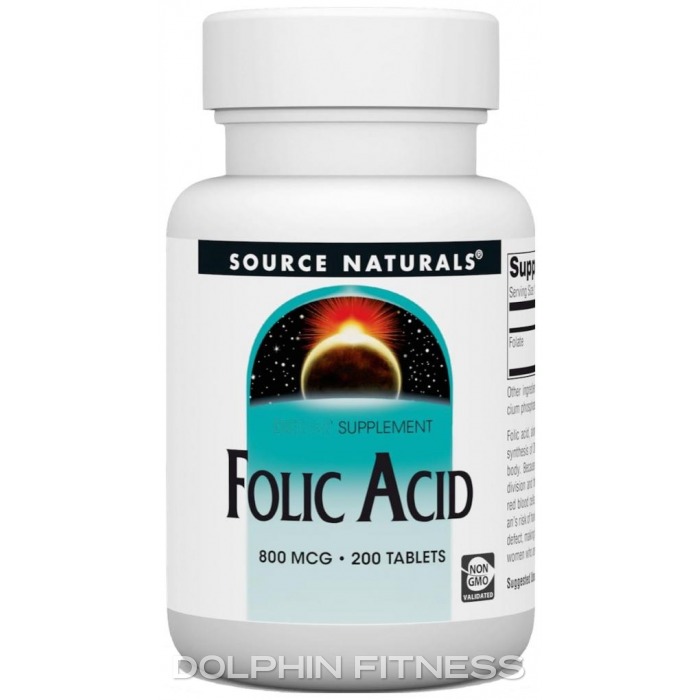 Source Naturals Folic Acid 800 mcg 200 Tablets
