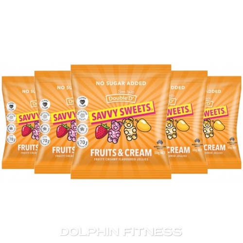 Savvy Sweets Fruits & Cream Bears 12 x 50g