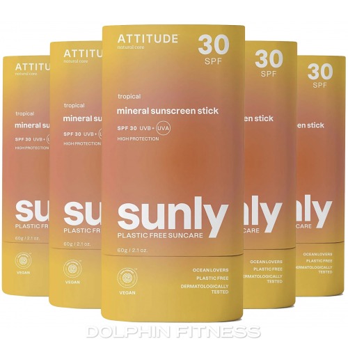Attitude Sunly Mineral Sunscreen Stick SPF 30 (6 x 60g) Tropical