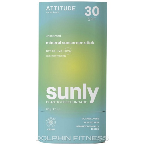 Attitude Sunly Mineral Sunscreen Stick SPF 30 (1 x 60g) Unscented