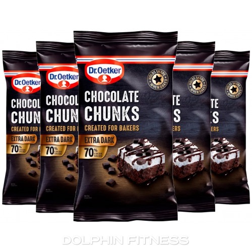 Dr. Oetker Chocolate Chunks Extra Dark 9 x 100g