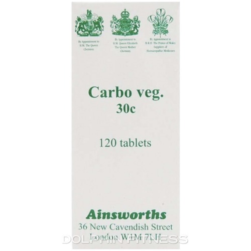 Ainsworths Carbo Veg 30C 120 Tablets