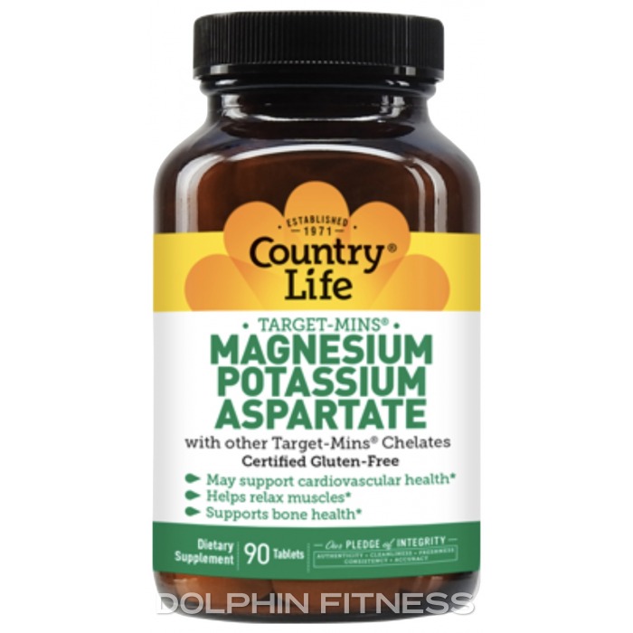 Country Life Magnesium Potassium Aspartate 90 Tablets
