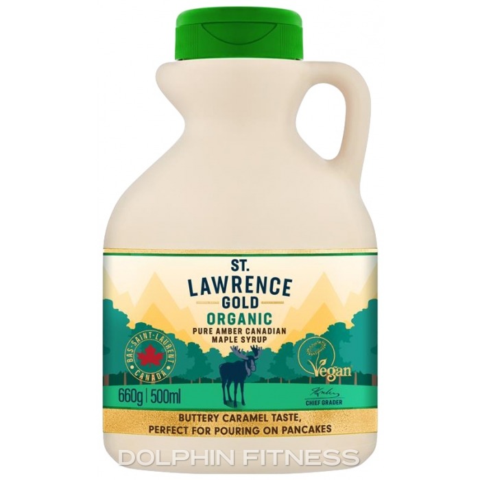 St Lawrence Gold Organic Pure Amber Canadian Maple Syrup 1 x 500 ml