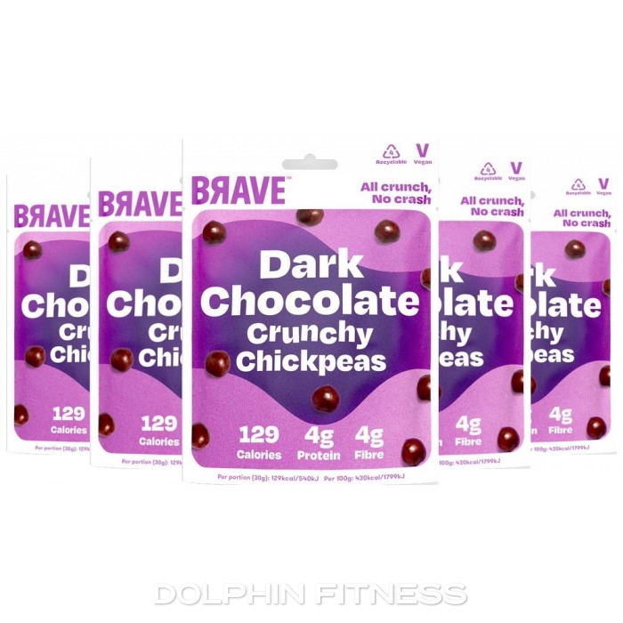 Brave Foods Dark Chocolate Crunchy Chickpeas 12 x 30g