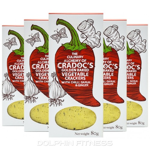 Cradoc's Vegetable Crackers Chilli Garlic & Ginger 6 x 80g