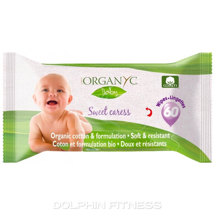 Organyc Sweet Caress Organic Cotton Baby Wipes 60 Wipes