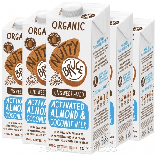 Nutty Bruce Unsweetened Activated Almond & Coconut M*lk 6 x 1L
