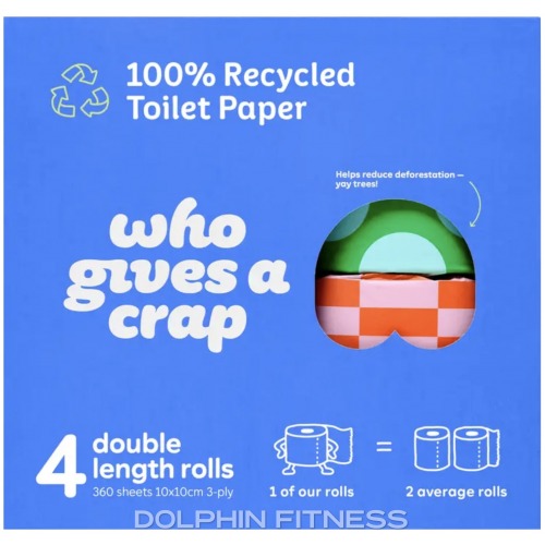 Who Gives A Crap Double Length Toilet Paper 4 Pack