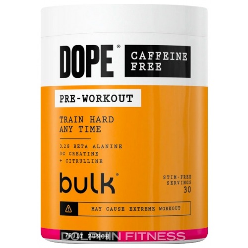 Bulk Dope Pre-Workout Caffeine Free 30 Servings