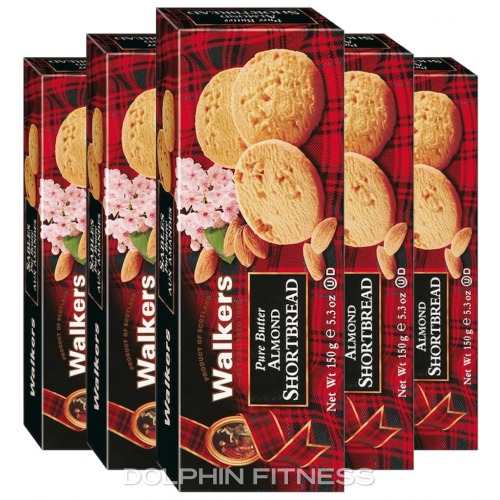 Walkers Pure Butter Almond Shortbread 12 x 150g
