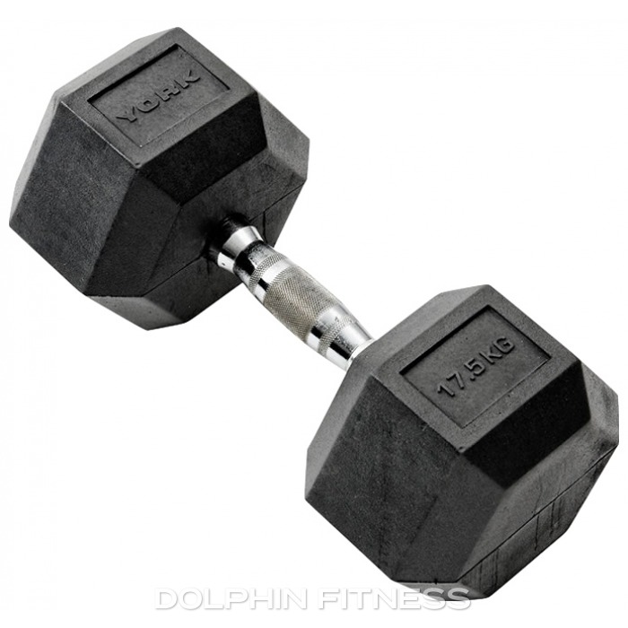 York PVC Hex Dumbbell 1 x 17.5 kg