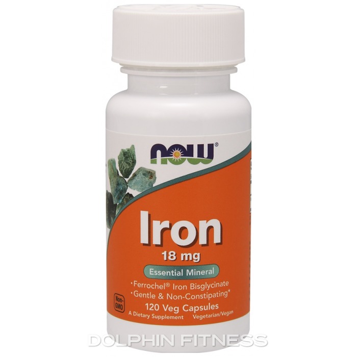 NOW Iron 18 mg 120 Veg Capsules