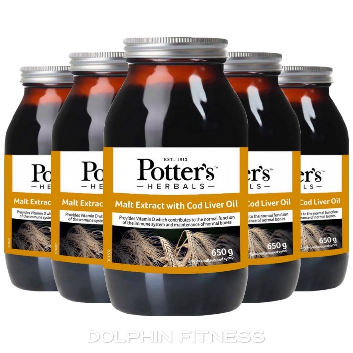 Potter's Herbals Malt Extract with Cod Liver Oil 6 x 650g