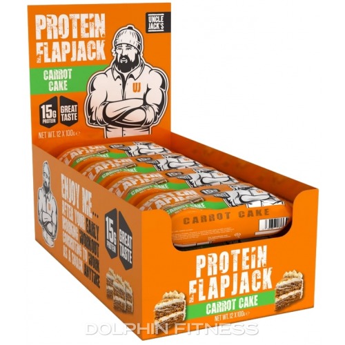 Uncle Jack's Protein Flapjack 12 x 100g Peanut Butter Choc