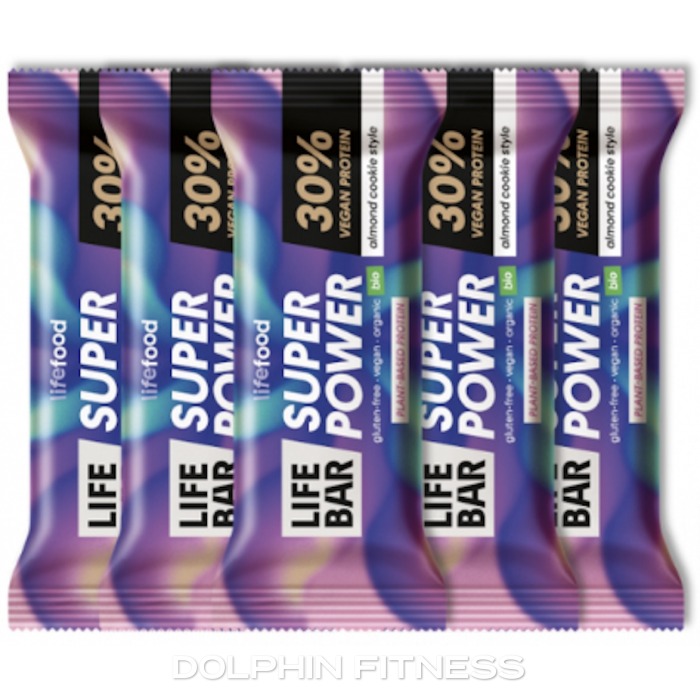 Lifefood Organic Lifebar Super Power 30% Protein 15 x 40g Almond Cookie