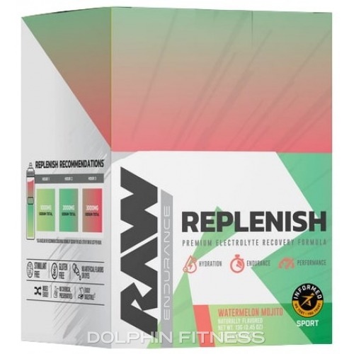 RAW Nutrition Replenish 20 Stick Packs Lemon Lime