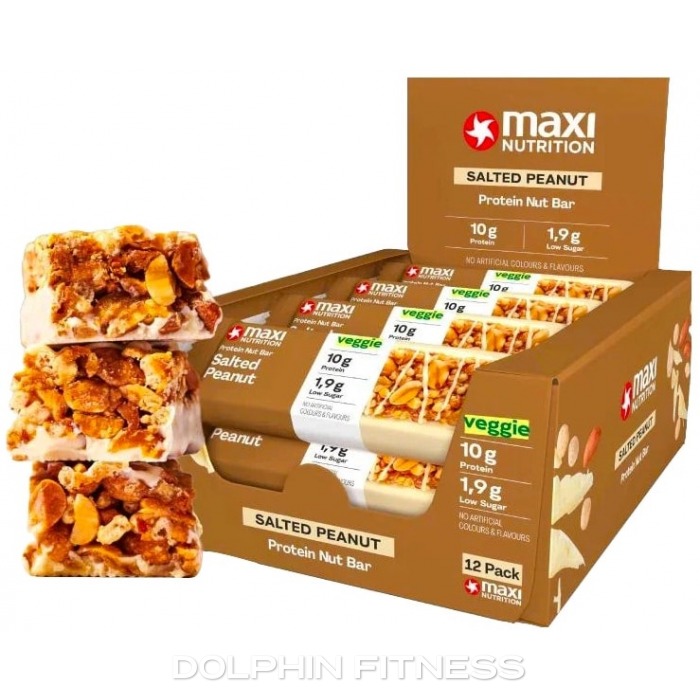 Maxi Nutrition Protein Nut Bars 12 Bars Salted Peanut