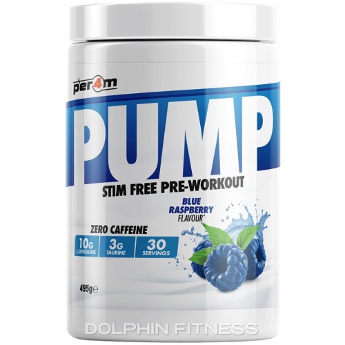 Per4m PUMP Stim Free Pre Workout 495g Strawberry Blackcurrant