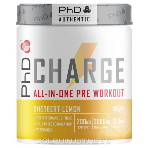 PhD Charge Pre-Workout Powder 300g Blue Gummy Bear