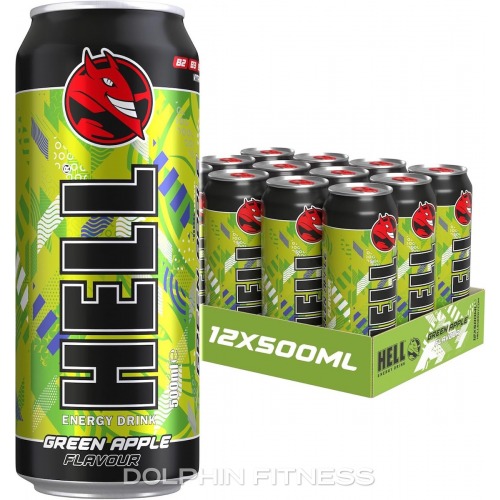 Hell Energy Drink 12 x 500 ml Green Apple